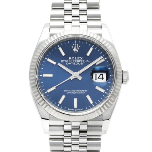 Rolex | Accessories | Rolex Datejust 36 26234 Bright Blue Dial Watch ...